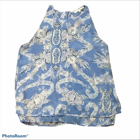 Violet & Claire | Tops | Violet Claire Top Sleeveless Sheer Blue L ...